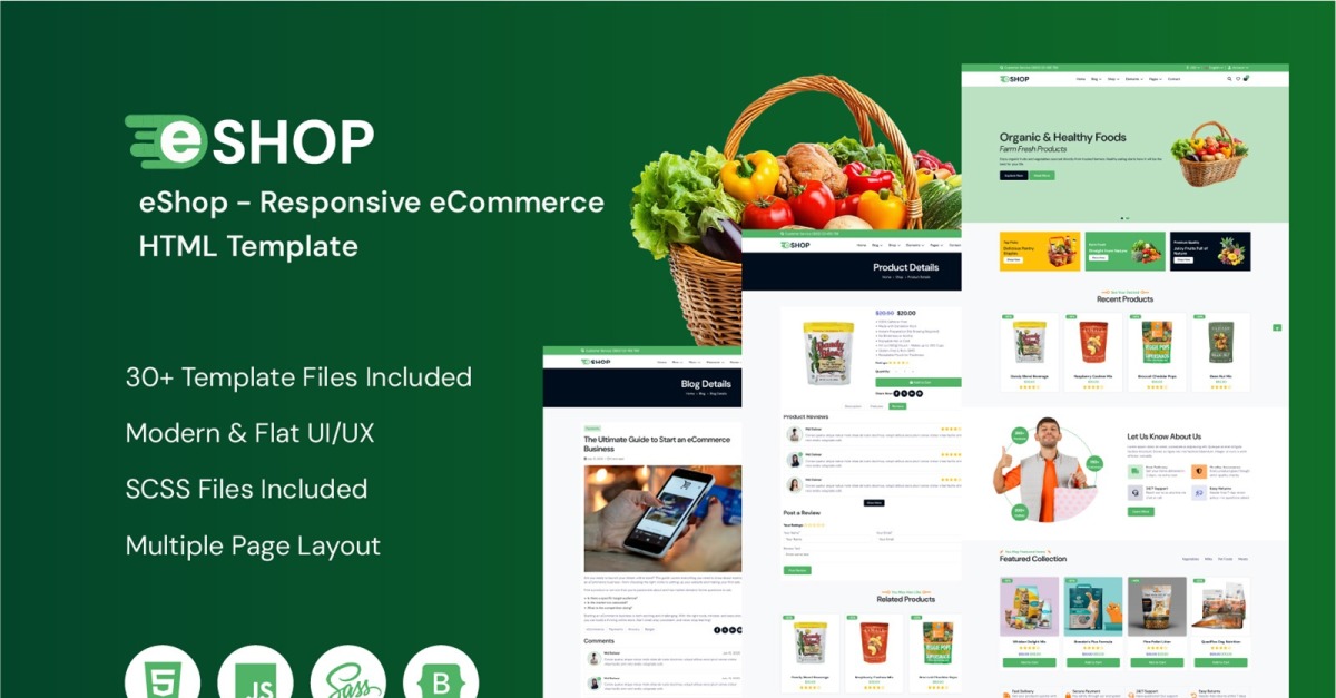 EShop - Plantilla HTML adaptable para comercio electrónico