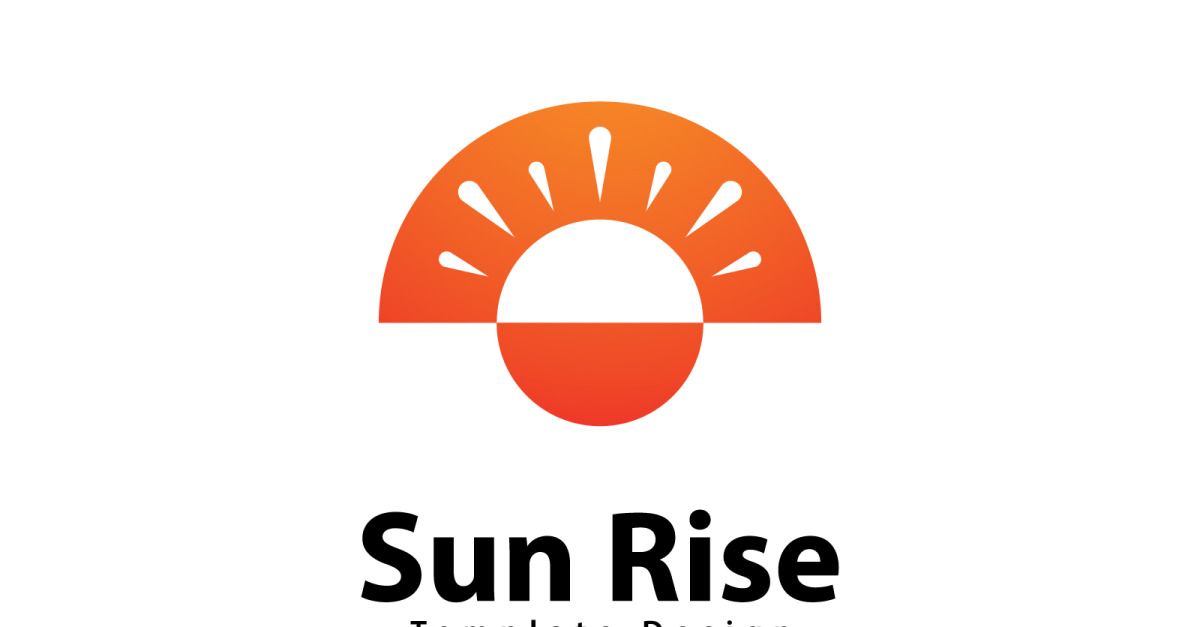 Plantilla de diseño vectorial del logotipo del sol V6