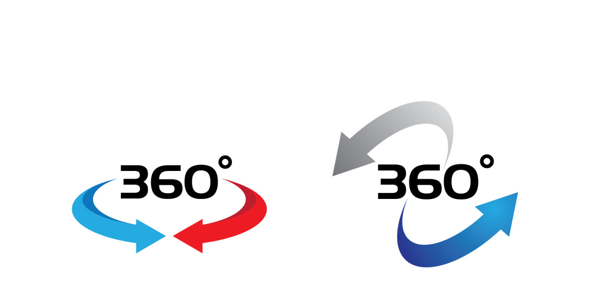 365 Degree View vector illustration logo template v1.1