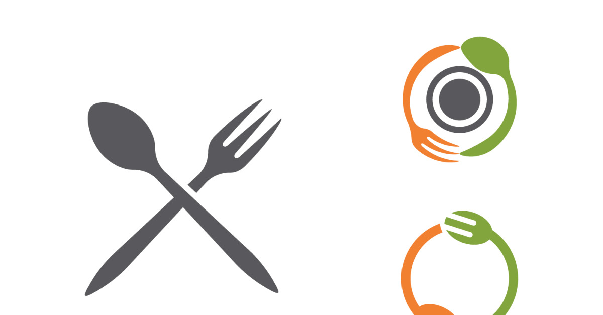 Şef pişirme elemanı logo şablonu vektör çizimi v2.1