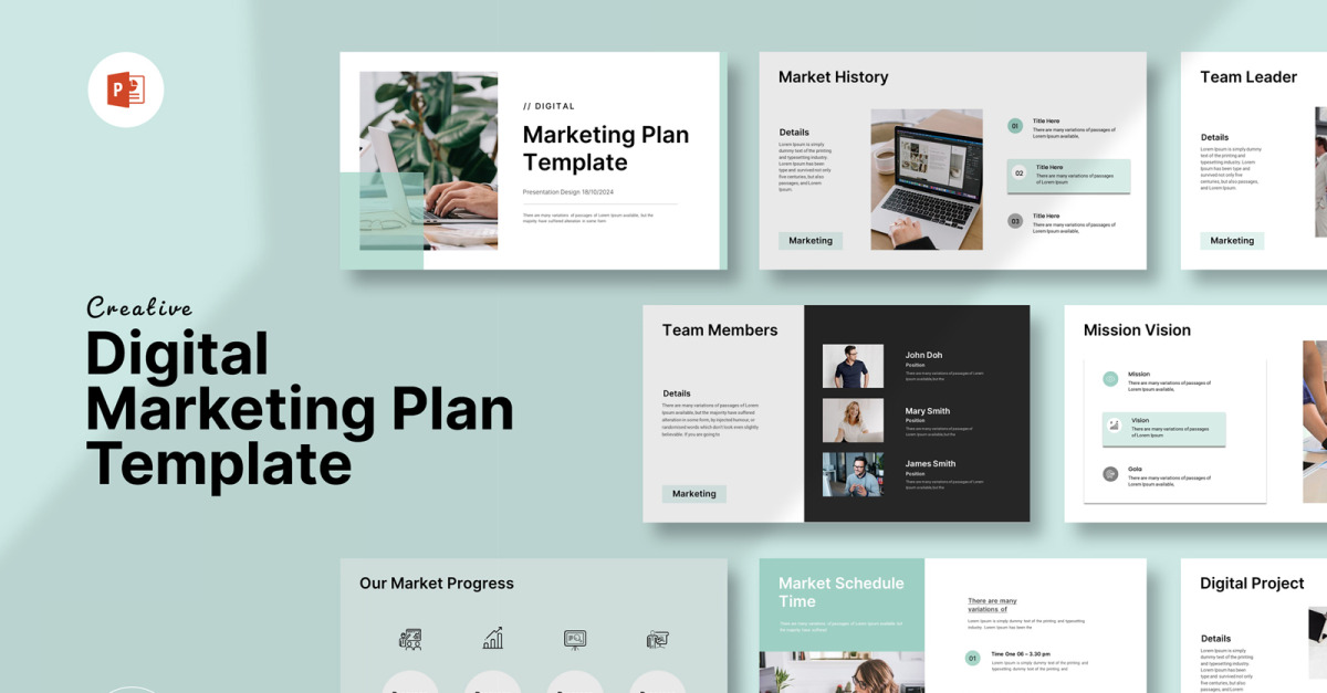 Digital Marketing Plan Template #535226 - TemplateMonster