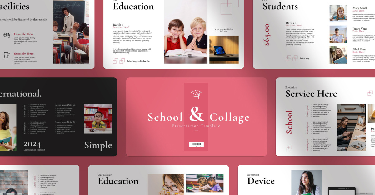 Red Education PowerPoint Presentation Template