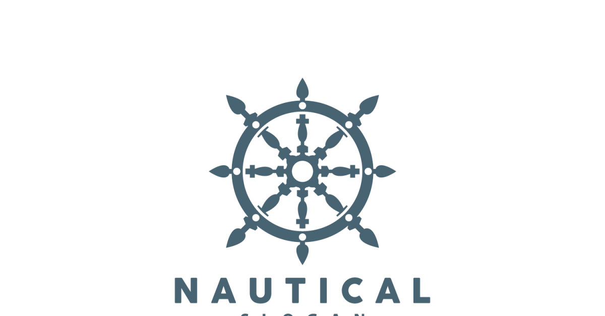 Ship Rudder Logo Maritime Vector Simple V9 - TemplateMonster