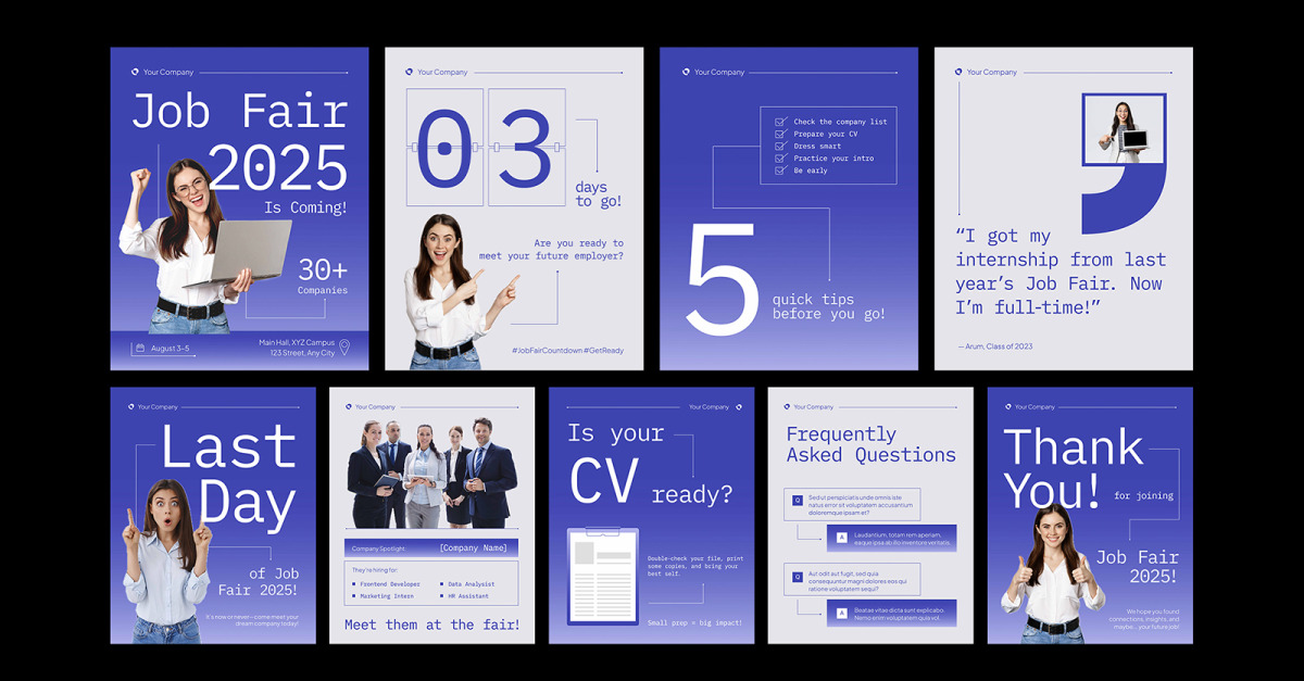Job Fair Instagram Post Template #538101 - TemplateMonster