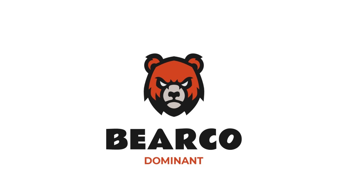 Diseño de logotipo de mascota de oso moderno