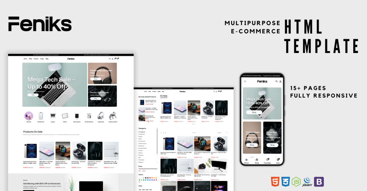 Feniks - Multipurpose eCommerce HTML5 Template