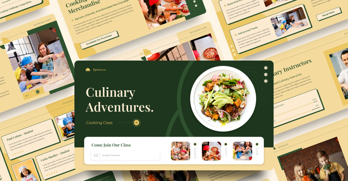 Cooking Class PowerPoint Template #538478 - TemplateMonster
