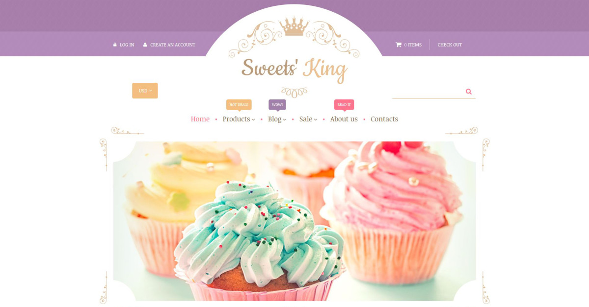 Sweets King Shopify Theme #53922 - TemplateMonster