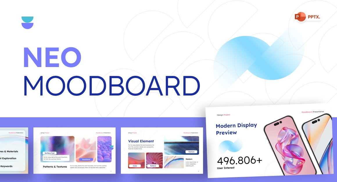 Neo Moodboard PowerPoint Template #539497 - TemplateMonster