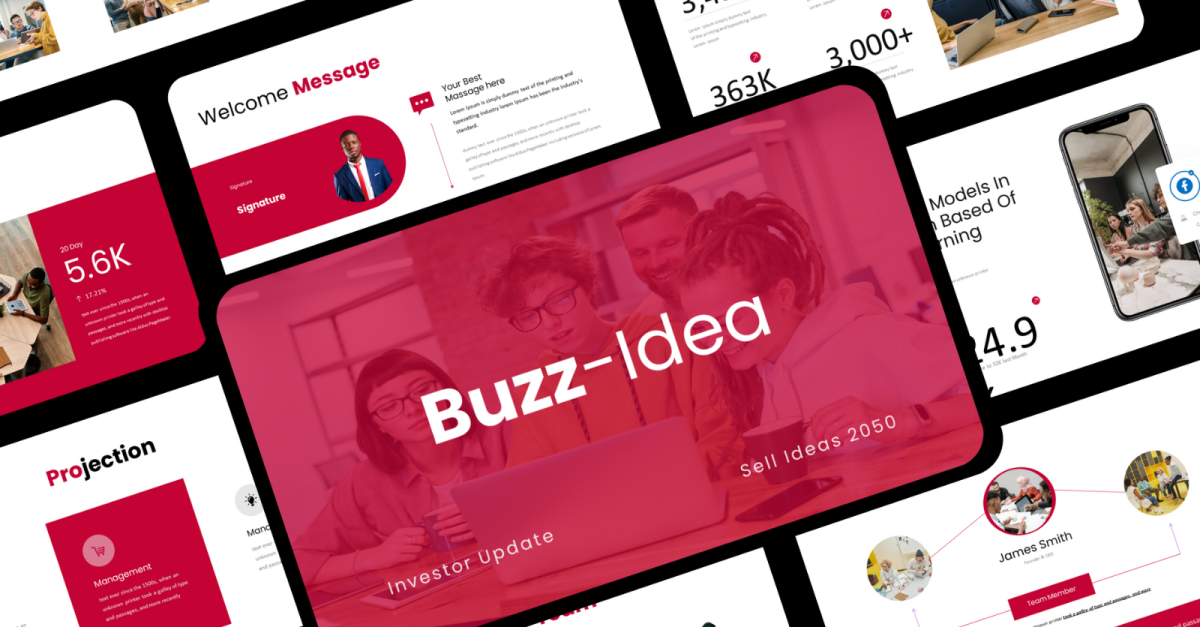 Buzz - Présentation PowerPoint Business Pitch Deck