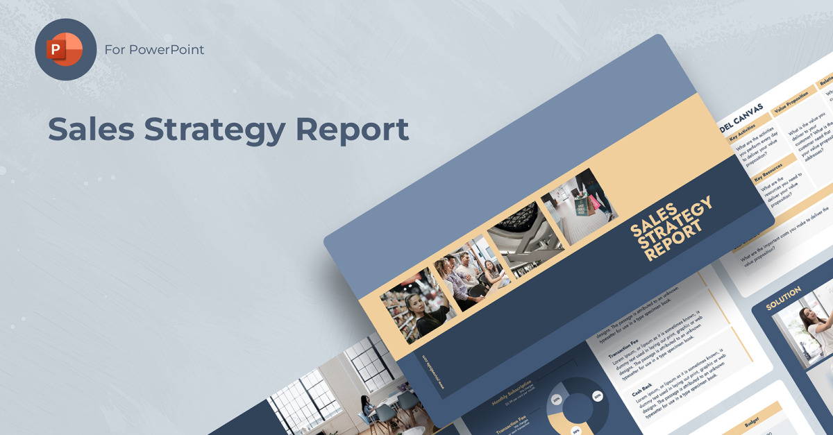 Sales Strategy Report PowerPoint #539842 - TemplateMonster