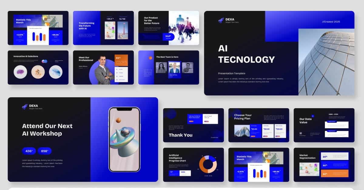 Dexa - AI Technology PowerPoint Presentation Template