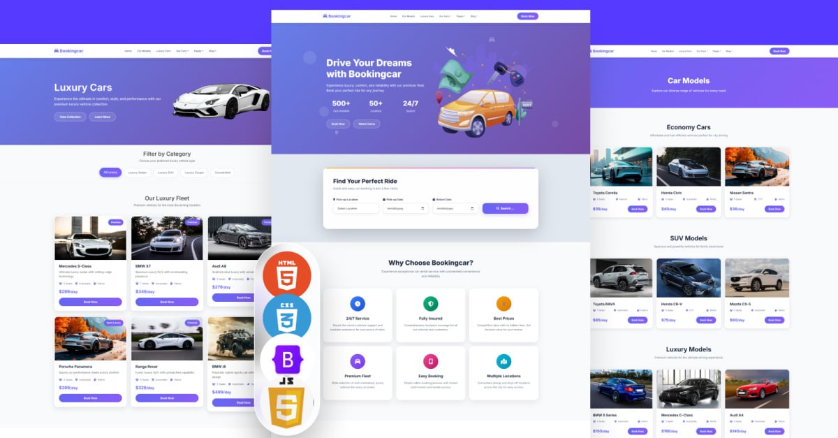Carbooking - Premium Car Rental & Booking Html Template