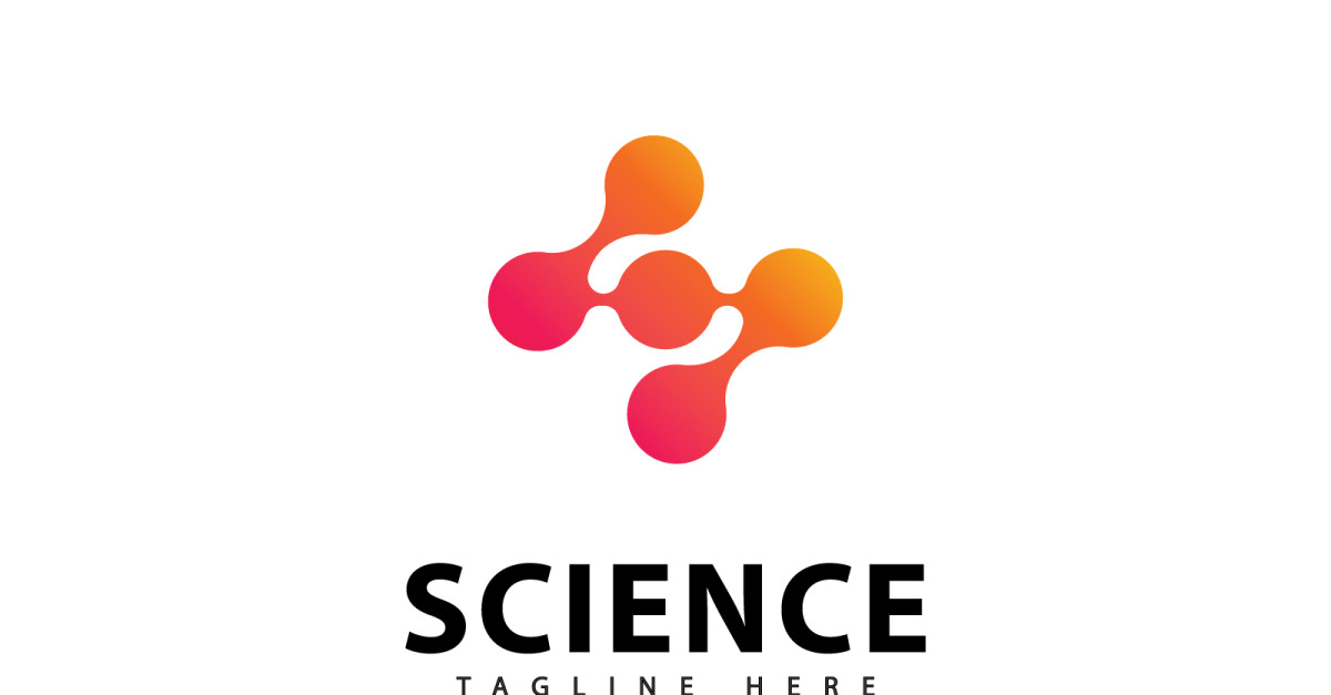 Molecule logo icon template for science brand design.6