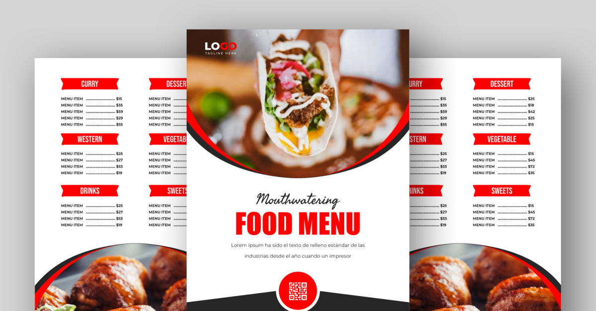 Professional Food Menu Template Ver-1 - TemplateMonster