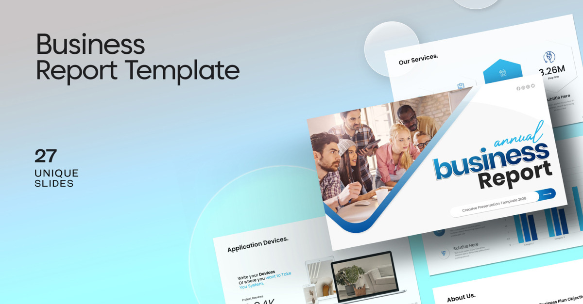 Annual Report Layout Template #544709 - TemplateMonster