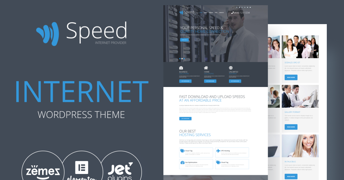 Speed - Internet Theme with Elementor Builder WordPress Theme
