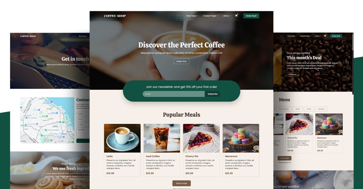 TerraBrew - Coffee Shop Bootstrap HTML Website Template with Modern ...