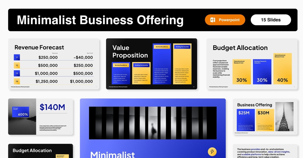 Minimalist Business Offer Powerpoint Template