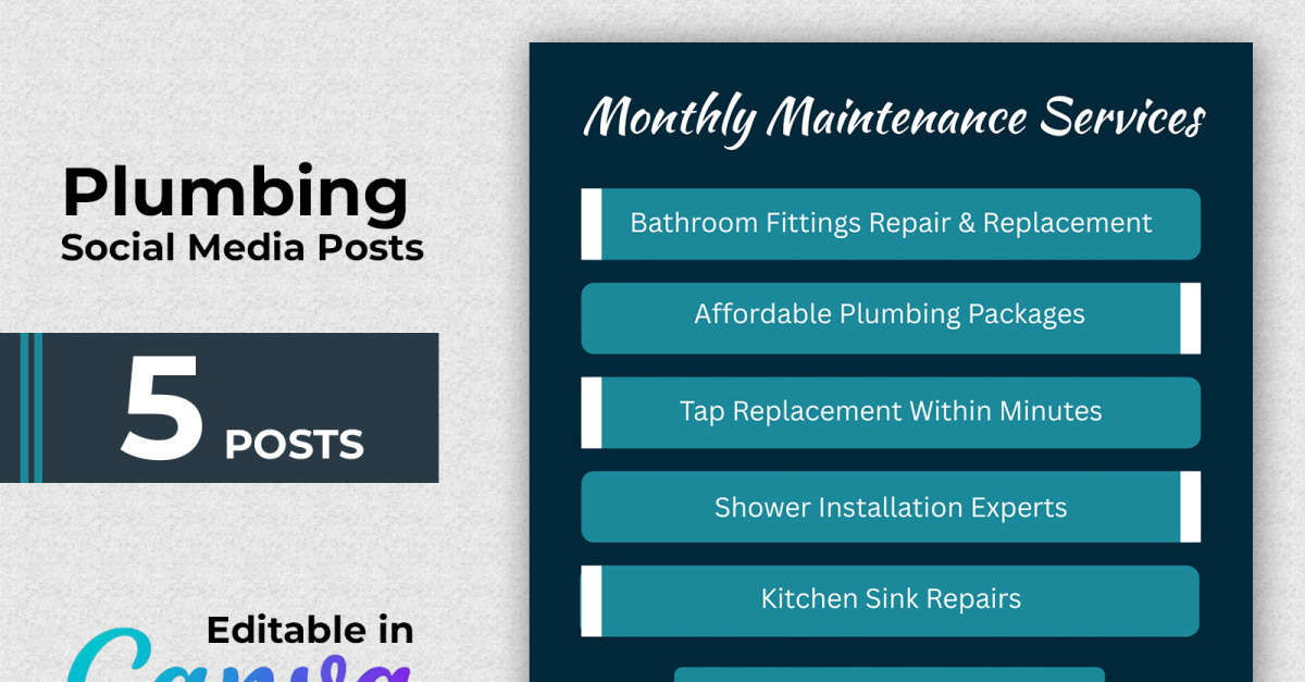 Plumbing Tips Post Bundle - Tips and Tricks Instagram Posts