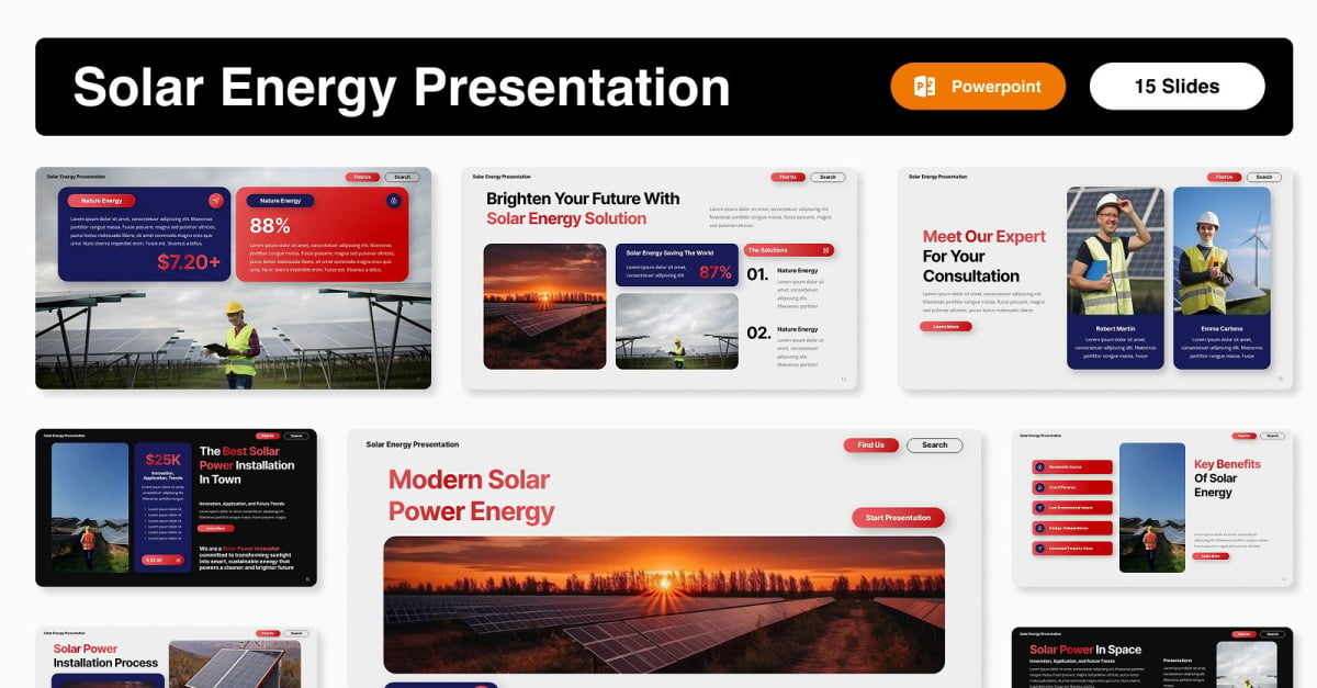 Solar Energy Presentation PowerPoint Template