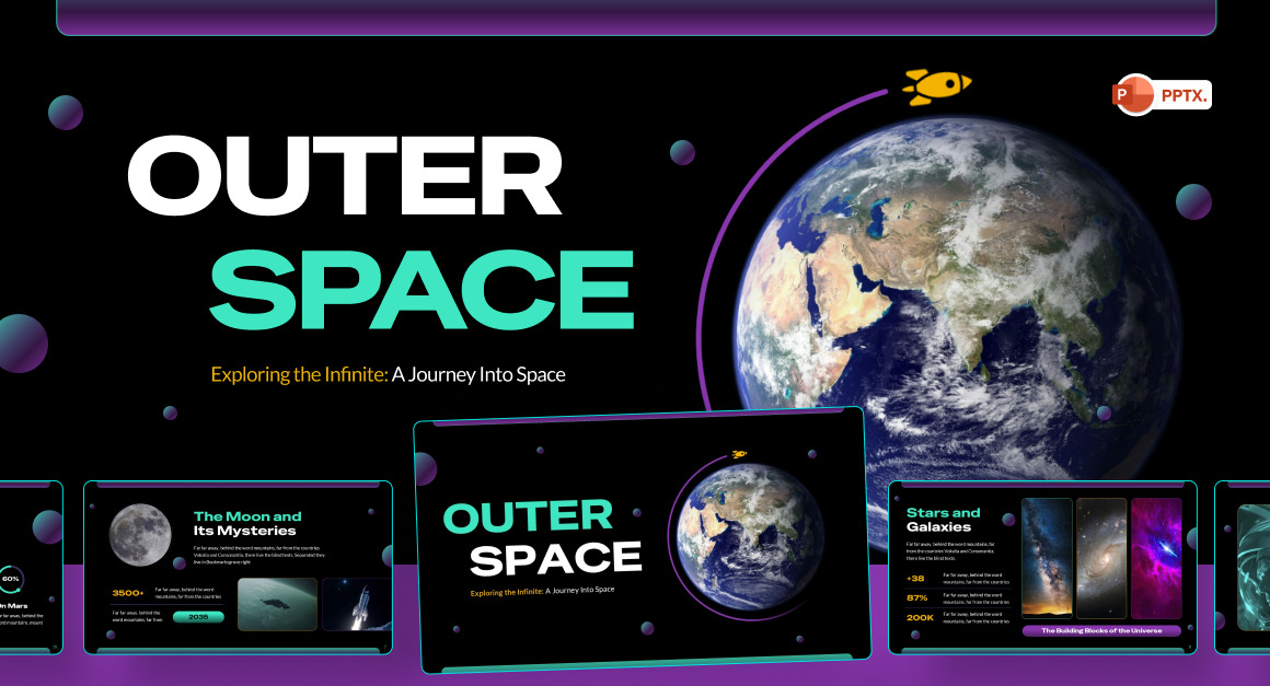 Šablona PowerPointu Vesmír #549947 - TemplateMonster