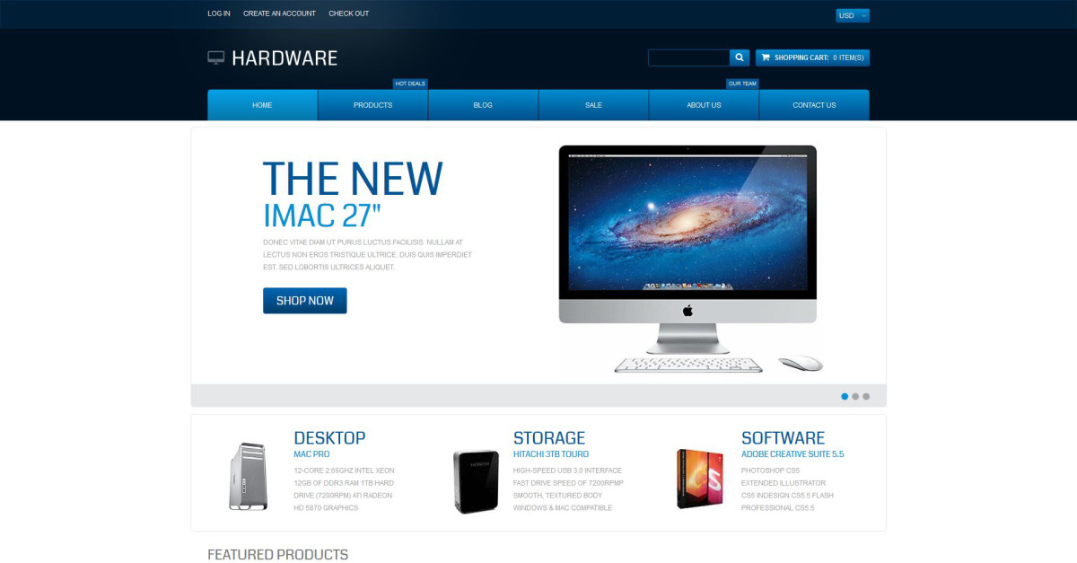 Computer Store Responsive Shopify Theme - TemplateMonster