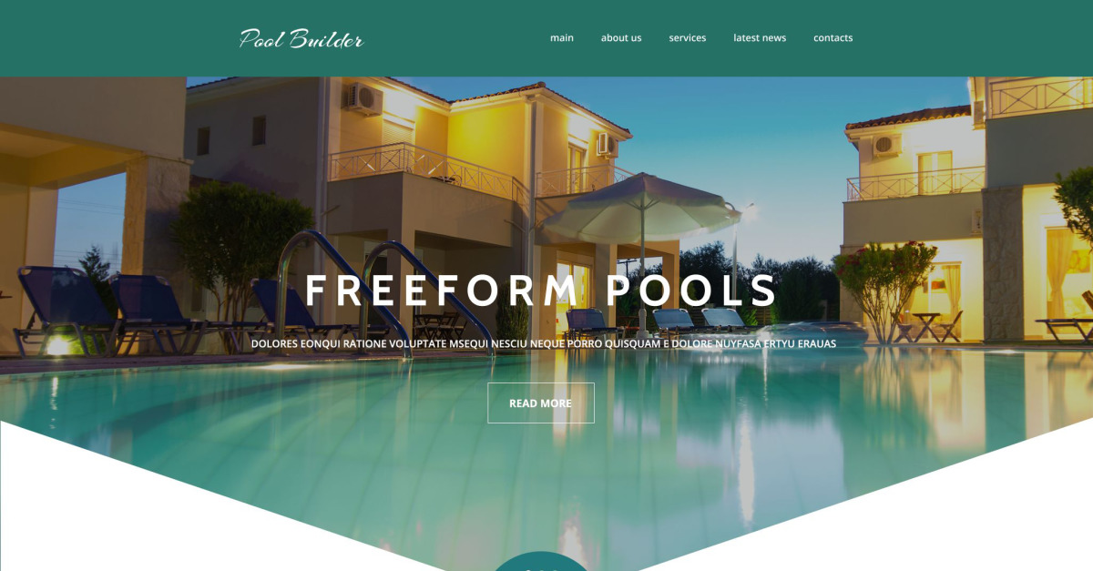 Live Preview For Pool Maintenance Website Template 55076