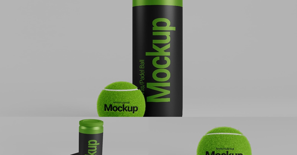 Padel Tennis Ball Packaging Mockup #550735 - TemplateMonster
