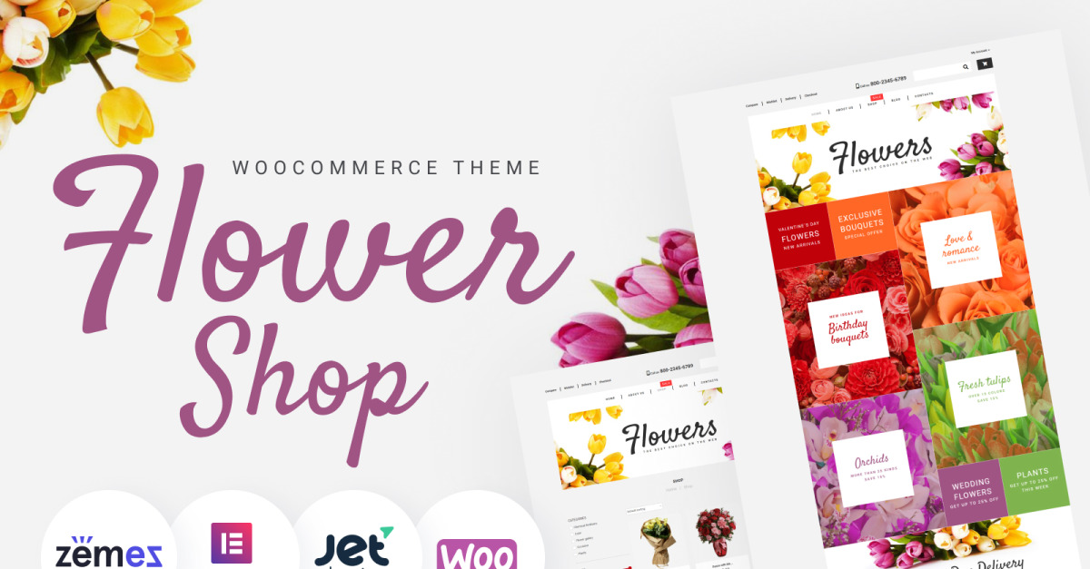 Flower Shop - Colorful WooCommerce Theme - TemplateMonster
