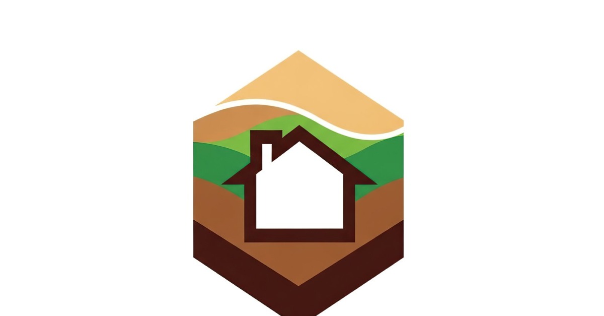 Logo vectoriel plat représentant une maison, sous forme d'emblème ...