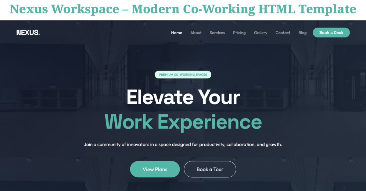 Nexus Workspace – Modern Co-Working HTML Template