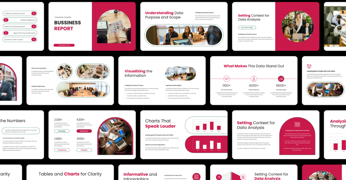 Business Report Presentation #555593 - TemplateMonster