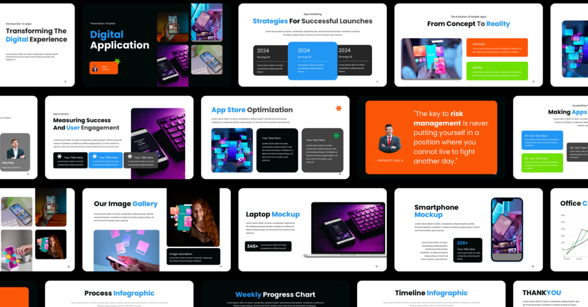 Digital App Powerpoint Presentation #555594 - TemplateMonster