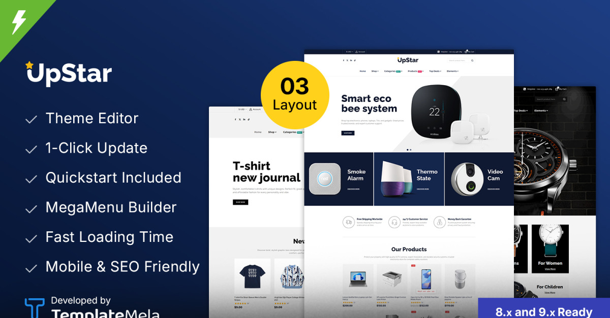 Upstar - Fashion & Electronics Store Prestashop Responsive Theme