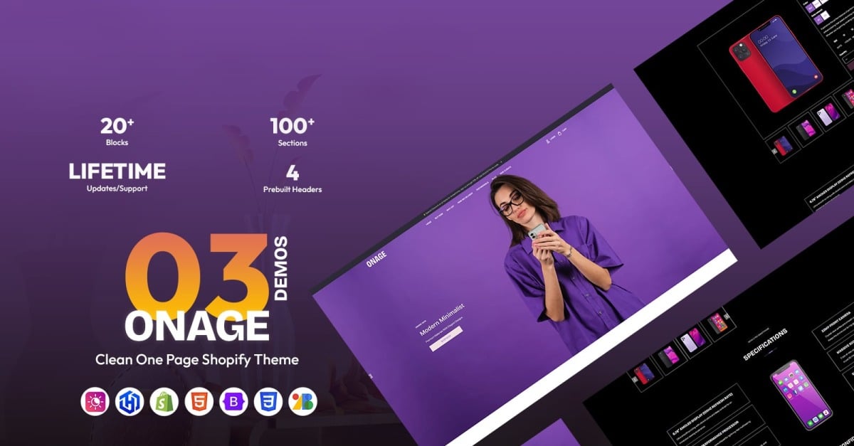 Onage – Clean One Page Shopify Theme (AI Theme)