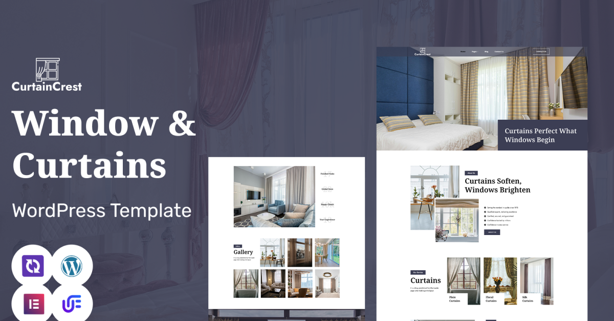 Curtain Crest - Windows, Curtains, Textile & Interior Design WordPress ...