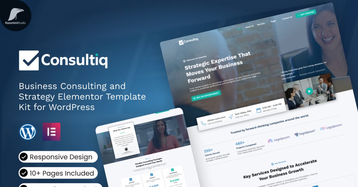 Consultiq - Business Consulting & Strategy Elementor Template Kit for ...