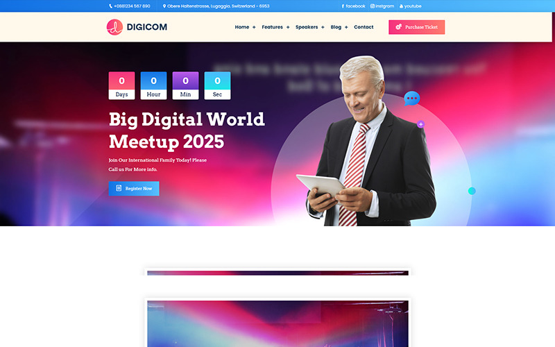 Event & Conference HTML Template - TemplateMonster