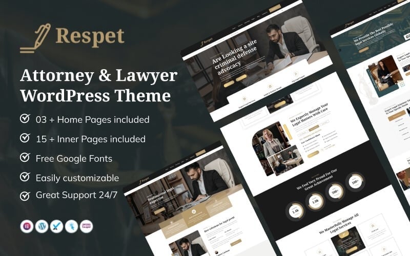 Respet - Legal Attorney & Lawyer WordPress Theme