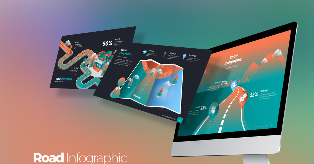 Road Infographics PowerPoint #560611 - TemplateMonster
