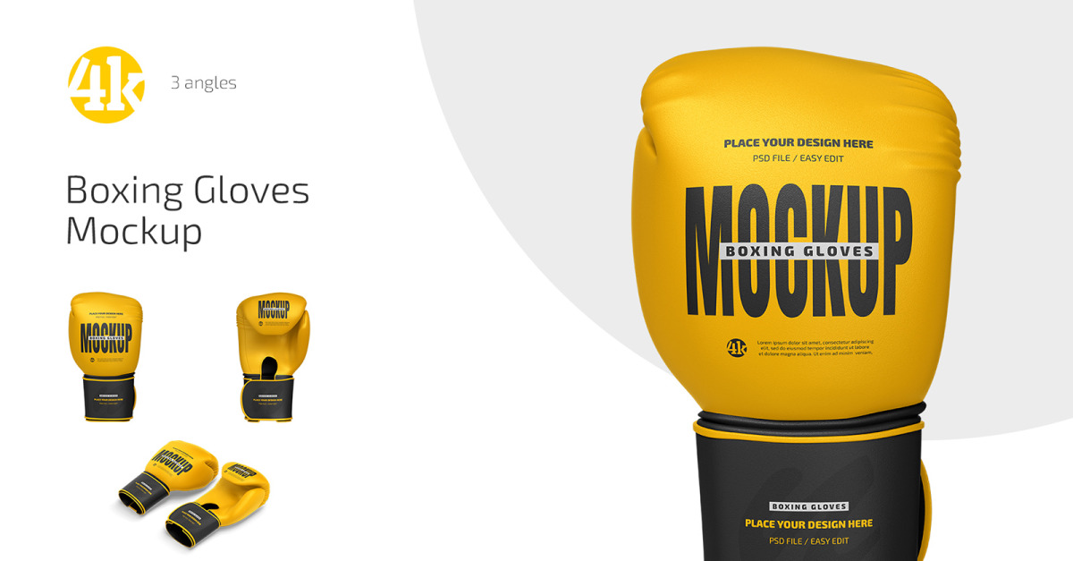 Boxing Gloves Mockup PSD Template #561085 - TemplateMonster