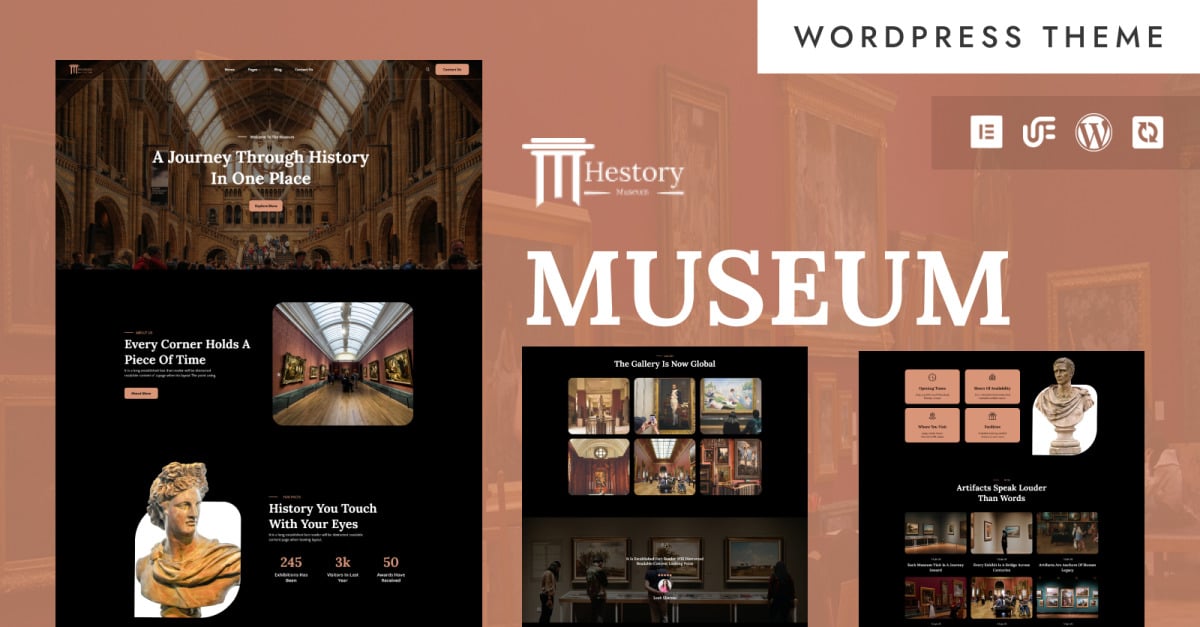 Hestory - Art Museum & Exhibition Gallery WooCommerce WordPress ...