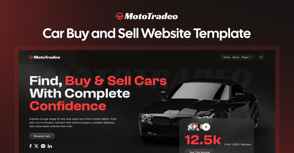 MotoTradep: Car Buy and Sell Next.js Template