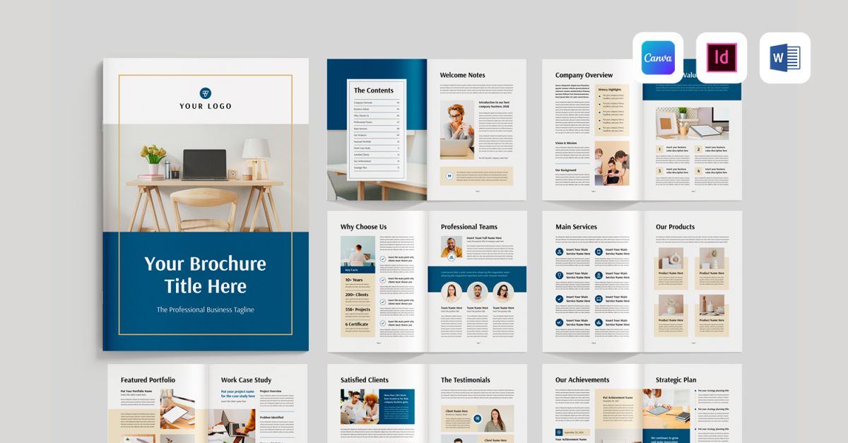Brochure Template | Canva, MS Word, InDesign