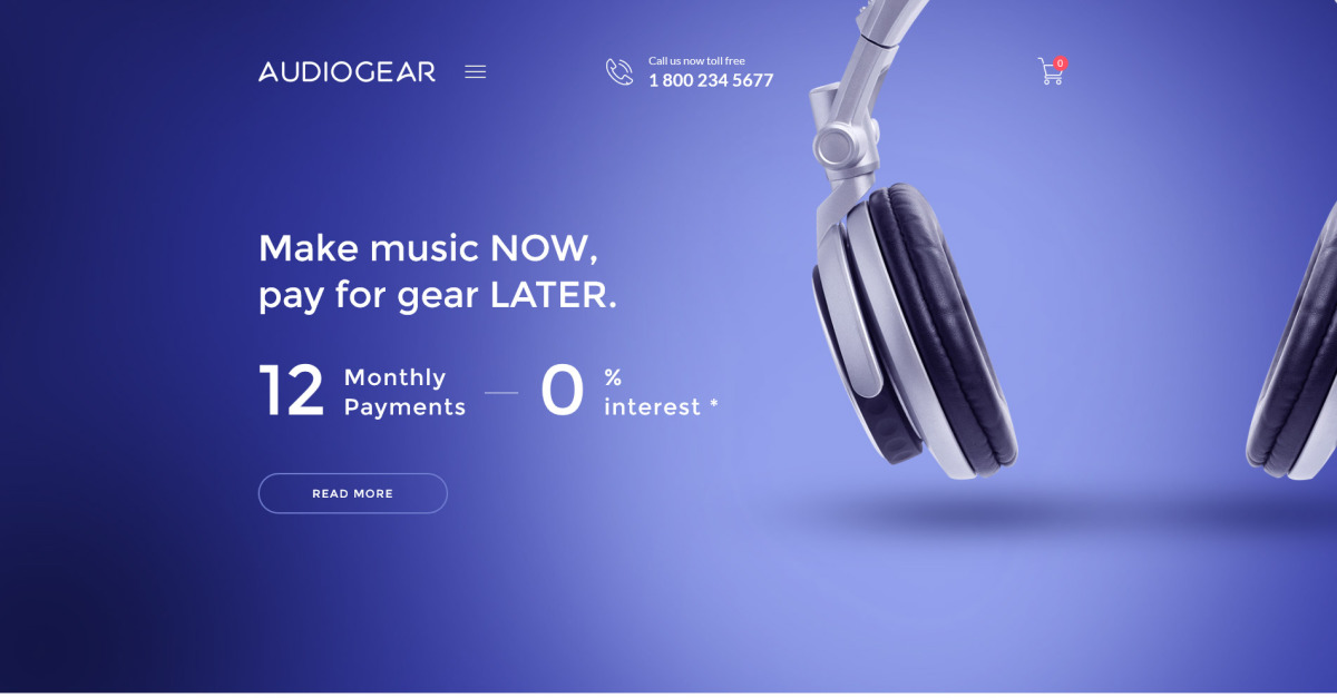 Audio Gear Shopify Theme #58230 - TemplateMonster