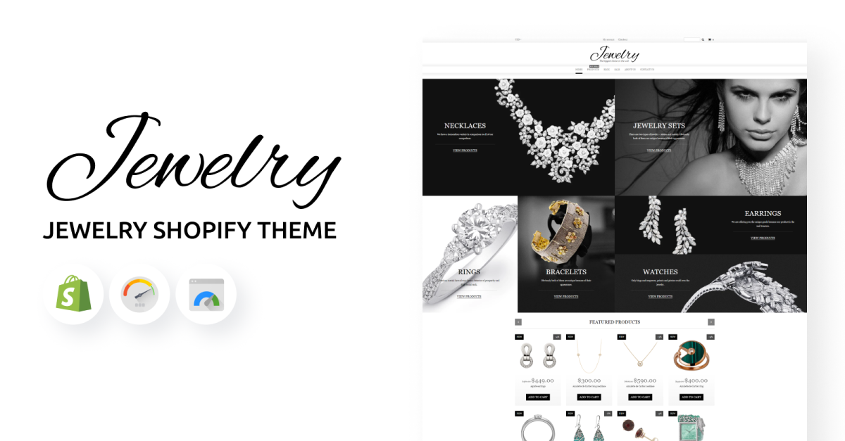 Jewelry eCommerce Shopify Theme #60058 - TemplateMonster