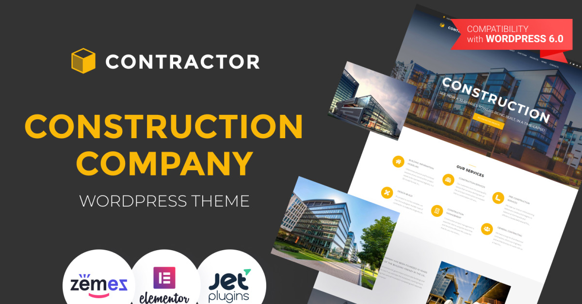 Contractor - Architecture & Construction Company WordPress Elementor Theme