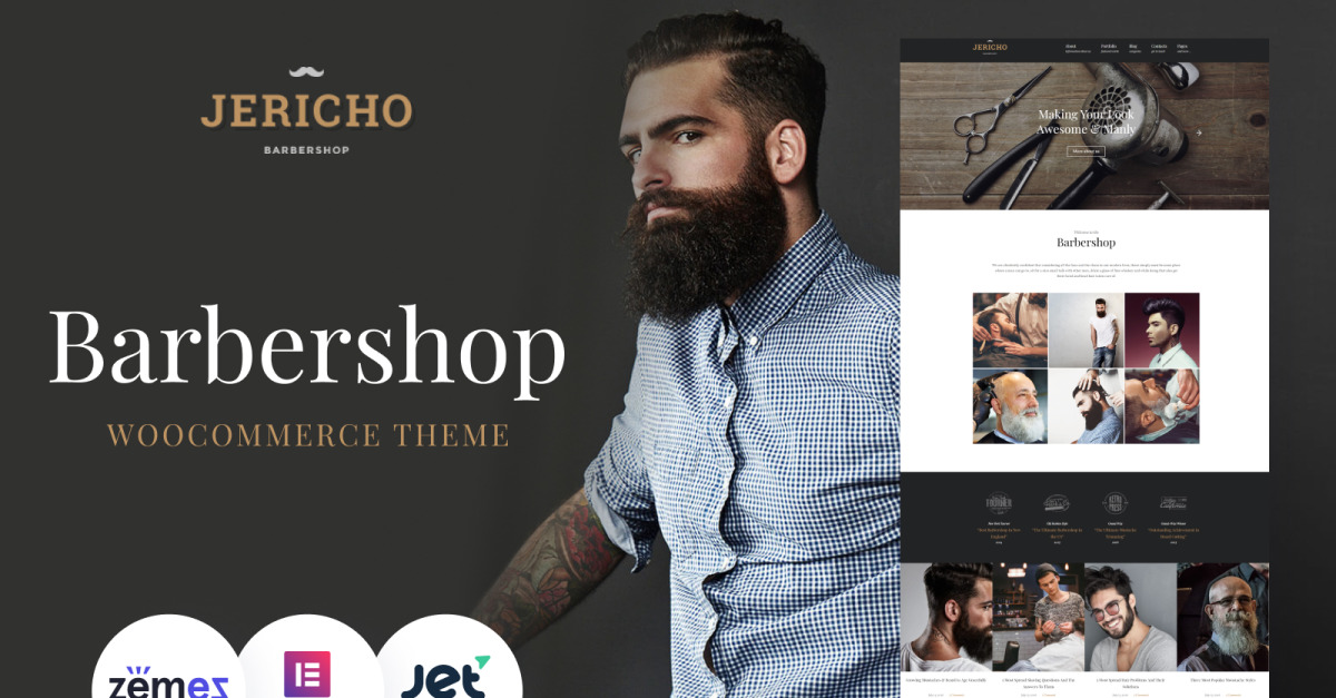 Jericho - Barber Shop Modern WordPress Theme