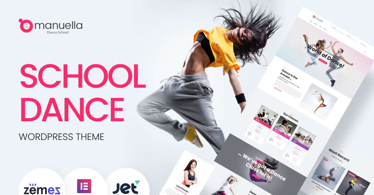 Emanuella - Dance School Responsive WordPress Theme